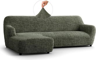 Paulato by GA.I.CO. PAULATO - Bezug für Sofas mit linker Halbinsel (gesehen von vorne), Sofabezug für Ecksofa in L-Form aus Mikrofaser, kratzfestes und maschinenwaschbare