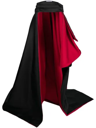 Moschino jupe drap&eacute;e &agrave; design asym&eacute;trique - Noir