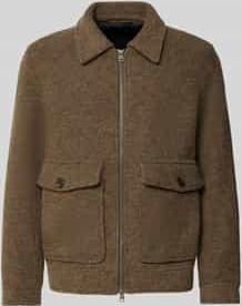 Selected Hemdjacke mit Zweiwege Rei&szlig;verschluss