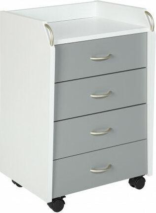M&S Collection M&s - Caisson de bureau Printi - 40 x 36 x 65 cm - Blanc et gris - Livraison gratuite