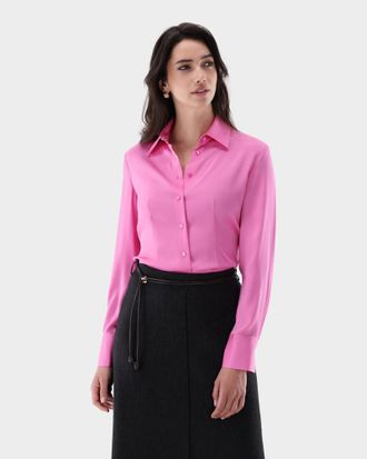 van Laack Hemdbluse aus Seide mit Stretch