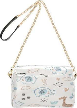HMZXZ Sacs à bandoulière en cuir avec motif éléphants et girafes pour femme - Petit sac à main à bandoulière mignon