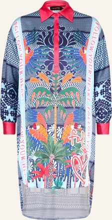 Miss Goodlife Miss Goodlife Hemdblusenkleid Aus Satin blau