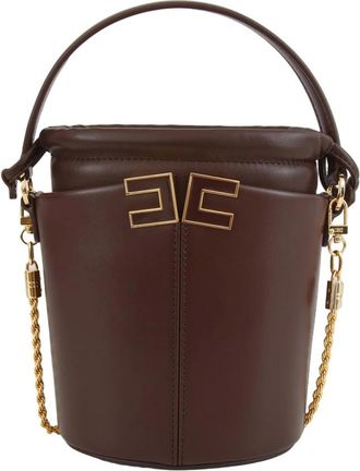 Elisabetta Franchi Femme, Sacs, Brun, Taille: ONE Size Bucket Bag