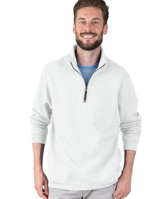 Charles River Apparel Herren Crosswind Viertelrei&szlig;verschluss Sweatshirt, Weiss/opulenter Garten, Medium