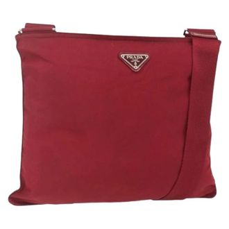 Prada Pre-owned Vintage Nylon Umh&auml;ngetasche - - Pre-owned - Damen - Rot - ONE SIZE
