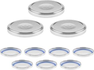 mikken Art 10 Deckel für Marmeladengläser 8,5 cm TO82 Blueseal - BPA/PVC-frei, Twist-Off Ersatzdeckel Schraubdeckel für Sturzgläser und Einmachgläser silber