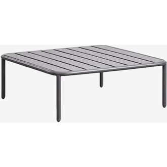 Sklum Sklum - Table basse de jardin carr&eacute;e 90x90 cm en acier Roubly Gris Graphite