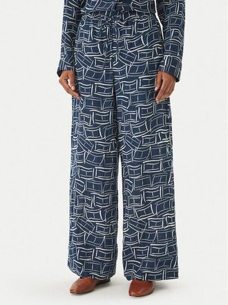Tommy Hilfiger Stoffhose WW0WW48970 Dunkelblau Wide Leg
