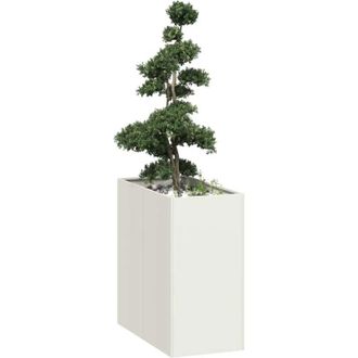 vidaXL Jardini&egrave;re blanc 40x80x80 cm acier - Vidaxl