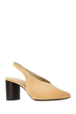 Christophe Lemaire Womens Beige Leather Pumps Washedbeige Scarpe Con Tacco High Heel Shoes