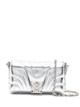 Givenchy sac à bandoulière en cuir à design matelassé - Argent