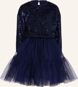 BILLIEBLUSH Kleid Im Materialmix Mit Pailletten blau