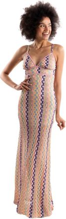 PHO Firenze Femme, Robes, Multicolore, Taille: 40 FR Abito lungo a canotta