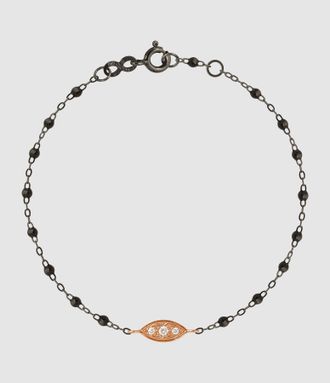 Gigi Clozeau Bracelet Clin doeil Or Noir Diamants 17cm