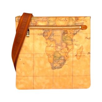 Alviero Martini 1A Classe Femme, Sacs, Beige, Taille: ONE Size Bandoliera Media Geo Classic