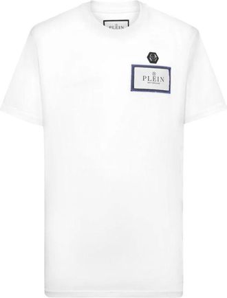Philipp Plein Homme, Tops, Blanc, Taille: XL Jersey T-shirt Round Neck SS