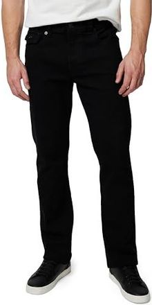 True Religion Ricky Straight Back Flap Jeans, Rince-Corps Noir, 48 Homme