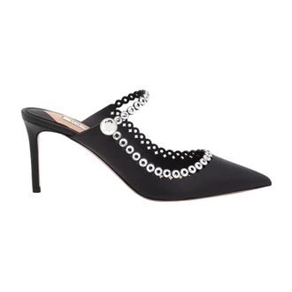 Aquazzura Schwarze Kristall-Stiletto-Pantoletten Carnaval - - Shoes - Damen - Schwarzk - 38 EU