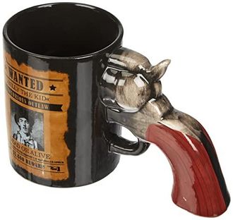 Out of the Blue Tasse (Mug) Noire Poignée Révolver Billy The Kid/Dimension : 18,5 x 9 x 11,5 cm