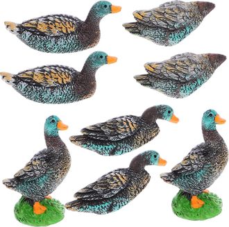 Milisten 8st&uuml;cke Teiliges Mandarinenten Langlebigem Harz Detailreiche Dekoration F&uuml;r Hochzeit Und Zuhause Kleine Mandarinenenten Figuren Tisch Regaldeko Romant