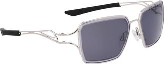 Nike Prisma-Sonnenbrille f&uuml;r Herren/Damen Unisex, Quadratisch (Silber/Grau/Hellgrau)