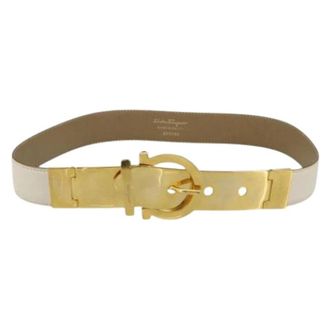 Ferragamo Ceinture Pre-owned - Femme - Pre-owned - Blanc - Taille: ONE Size