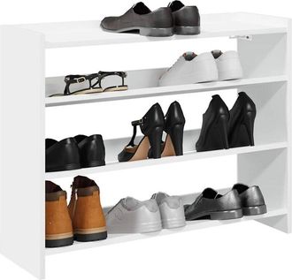 vidaXL vidaXL &Eacute;tag&egrave;re &agrave; chaussures blanc 80x25x62 cm bois ding&eacute;nierie