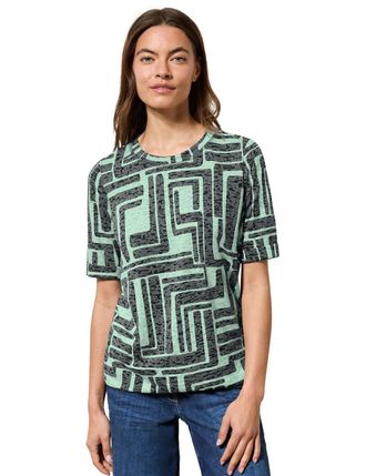 Cecil Damen T-Shirt in Ausbrenner-Optik