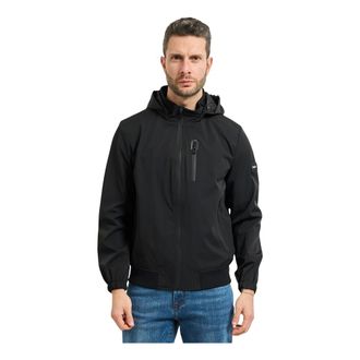 Yes-Zee YES Zee, Homme, Vestes, Noir, Taille: S Veste de Printemps avec Capuche