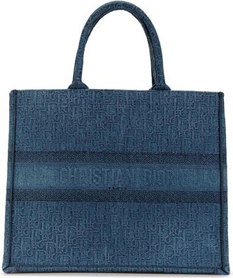 Dior Shopper - Large Oblique Denim Book Tote - Gr. unisize - in Blau - f&uuml;r Damen