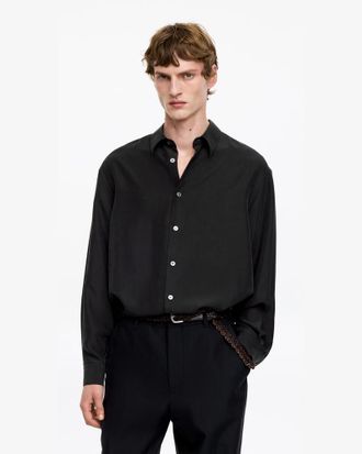 Arket Legere Seidenbluse -Schwarz