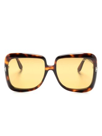 Tom Ford Eyewear Sonnenbrille mit Oversized-Gestell - Braun