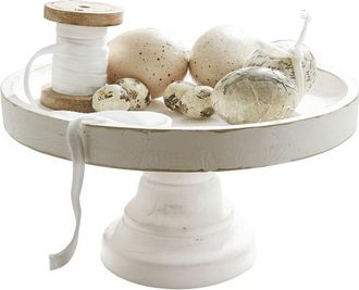 Loberon Etagere Loissard, Handbemalt, Rustikaler Charme, Schlichte Eleganz, Robuste Konstruktion, Tischdekoration, Tannenholz, antikwei&szlig;