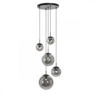 Steinhauer [GEBRAUCHT] B-Ware Steinhauer Vide Pendelleuchte Bollique H&auml;ngelampe Deckenleuchte Schwarz 5 Flg