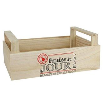 COOK CONCEPT Gemüsekiste, 32cm x 21cm x 13cm, Beige/Holz