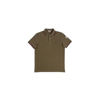 Moncler Homme, Tops, Vert, Taille: XL Cotton Piqu&eacute; Polo