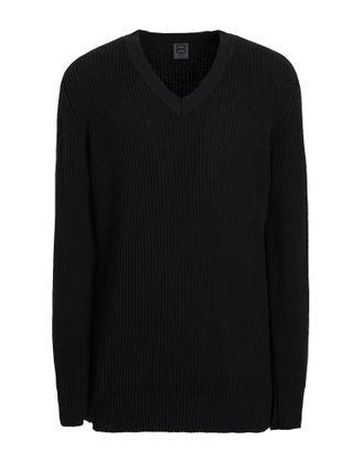 8 by YOOX ORGANIC COTTON RIB KNIT REGULAR FIT V-NECK