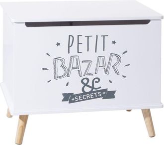 Atmosphera Coffre de rangement enfant Petit Bazar - L. 58 x H. 38 cm