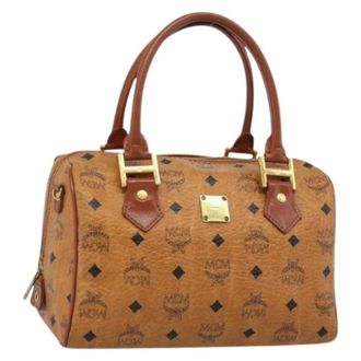 MCM Pre-owned PVC Hand Bag - Femme - Pre-owned - Brun - Taille: ONE Size