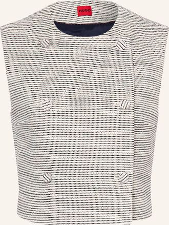 HUGO BOSS Hugo Cropped-Blazerweste Awinea Aus Boucl&eacute; schwarz