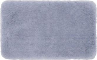 Gözze Deluxe Badteppich mit extra hohem Flor, 100% Polyester (Mikrofaser), Mit Antirutschbeschichtung, 60 x 100 cm - Silber