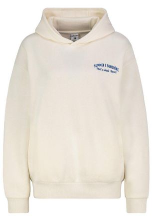 Sublevel Hoodie Mit abgesetzten Schultern und Apfel-Zitronen-Print Schriftzug Sweat Tasty Fresh