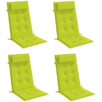 vidaXL Hochlehner-Auflagen 4 Stk. Knallgr&uuml;n Oxford-Gewebe Vidaxl