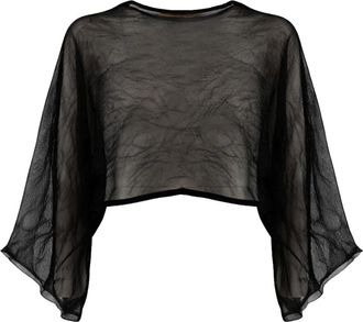 Antonelli Femme, Blouses et Chemises, Noir, Taille: 38 FR Arnica Crop Top