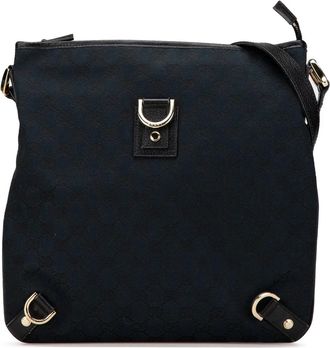 Gucci Hobo Bags - GG Canvas Abbey D Ring Crossbody - Gr. unisize - in Schwarz - f&uuml;r Damen