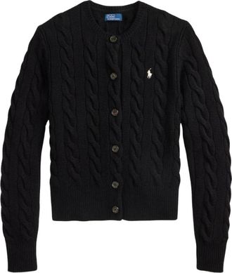 Polo Ralph Lauren Zopfstrick-Cardigan aus Wolle und Kaschmir - - Knitwear - Damen - Schwarzk - M