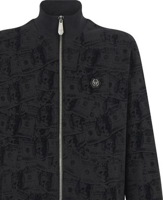 Philipp Plein Dollar-Print Jacket - Black