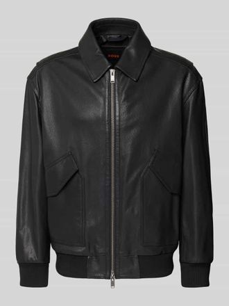Boss Orange by Hugo Boss Regular Fit Lederjacke aus echtem Ziegenleder Modell JOSUAL