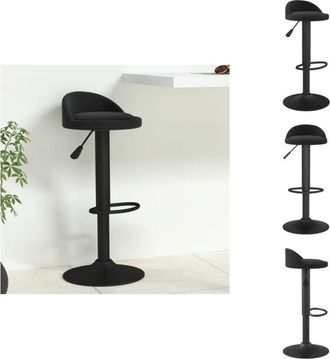 vidaXL Vidaxl - Tabouret de bar Noir Velours - Tabouret De Bar - Tabouret De Comptoir - Chaise De Bar - Fauteuil De Bar - Meuble Bar